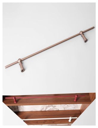 Generic Rundrohr-Leitplanke, multifunktionale St&uuml;tzstange for B&uuml;cherregale aus Holzschr&auml;nken, Kantenverkleidung in individueller L&auml;nge und Sicherheitsstange f