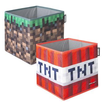 Phoenix group AG MINECRAFT - Stoffbox, Aufbewahrungsbox, 2er Set, Brown