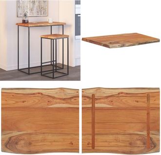 vidaXL Dessus de table 70x60x2,5 cm rectangulaire bois massif acacia - Dessus De Table - Table En Bois - Plateau De Table - Acacia Massif - Design Rustique