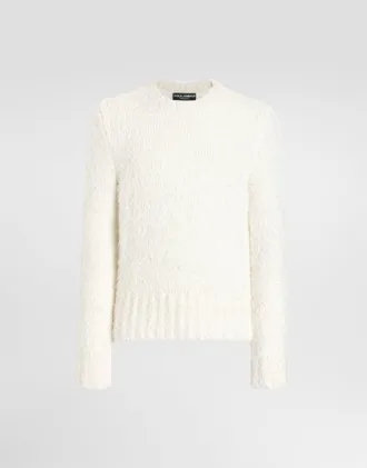 Dolce & Gabbana Pullover In Boucl&eacute;-optik - Mann Strickwaren Beige 48