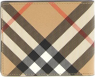 Burberry Check Canvas Wallet - Beige