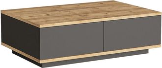 Hanah Home Stylish Coffee Table, Atlantic Pine & Anthracite, 90 x 60 x 28.6 cm | 100% Melamine Coated Particle Board, 18 mm Thick | Modern Design for Living Spac