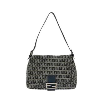Fendi Pre-owned Mamma Baguette Canvas Shoulder Bag - - Pre-owned - Damen - Grau - ONE SIZE