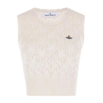 Vivienne Westwood Rundhals-Strickoberteil - - Knitwear - Damen - Beige - S