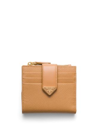 Prada Portemonnaie aus Saffiano-Leder - Nude