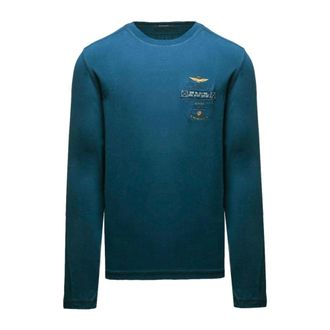 Aeronautica Ts2470Uj00705 T-Shirt Manches Longues - Homme - Tops - Bleu - Taille: 3XL