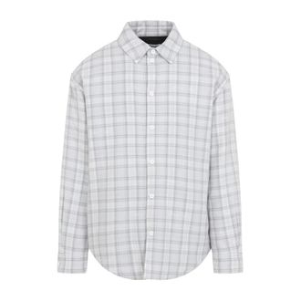 Off-white Homme, Chemises, Gris, Taille: M Surchemise matelass&eacute;e en laine flanelle