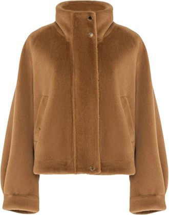 Manila Grace Kurze Stoffjacke - - Jackets - Damen - Braun - XS