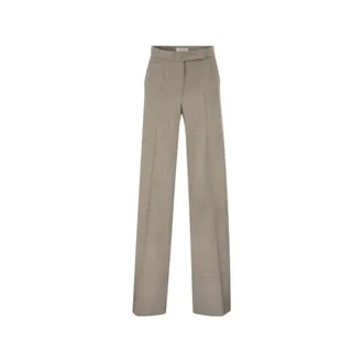 Max Mara Femme, Pantalons, Beige, Taille: 38 FR Wide Pantalons