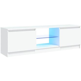 vidaXL TV-Schrank mit LED-Leuchten Wei&szlig; 120x30x36 cm Vidaxl