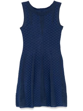 Alaia robe mi-longue à effet de transparence (années 2000) - Bleu