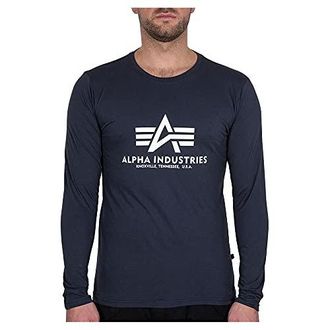 Alpha Industries Alpha Industries Basic T-T-Shirt Manches Longues pour Hommes, Navy