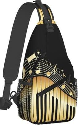 Generic Sacoche Port&eacute; &eacute;paule Musique Polyester Sling Bag Multifonction Sac DEpaule pour &eacute;cole Cyclisme Randonn&eacute;e