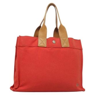 Burberry Pre-owned Toile sacs-main - Femme - Pre-owned - Rouge - Taille: ONE Size
