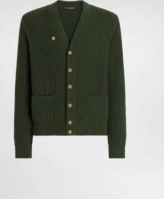 Dolce & Gabbana Cardigan Aus Englischem Rippstrick - Mann Strickwaren 44