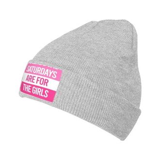 Generic Chaud Bonnet Souple Tricot&eacute;, Le Samedi est r&eacute;serv&eacute; aux Filles, &Eacute;pais Casquette Tricot&eacute;, Bonnet Hiver Chaud Tricot pour Femme, Cyclisme, Ski