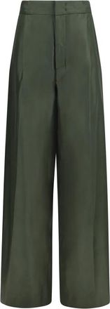 SA SU PHI Pantalon Bogart en twill de soie - Femme - Pantalons - Vert - Taille: 42 FR