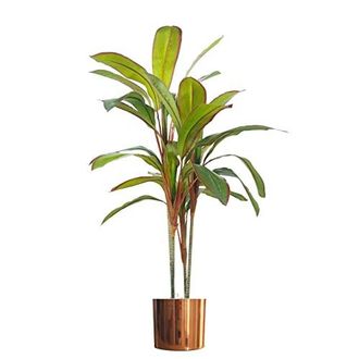 Leaf Palm K&uuml;nstliche Palmpflanze mit Bl&auml;ttern, Dracaena Kupferblatt, 100 cm