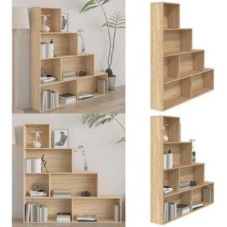 vidaXL Vidaxl - B&uuml;cherregal/Raumteiler Sonoma-Eiche 155x24x160 cm Holzwerkstoff - B&uuml;cherregal - Regal - Holzregal - Raumteiler - Eiche M&ouml;bel - Home & Living