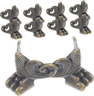 Valiclud 10 St&uuml;ck Teiliges Vintage Schmuckk&auml;stchen F&uuml;&szlig;e aus Hochwertiger Zinklegierung Rostfrei Robust Dekorative Retro Boxbeine mit Starker Tragf&auml;higkeit als 