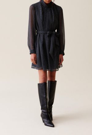 Claudie Pierlot Robe fluide col lavalli&egrave;re