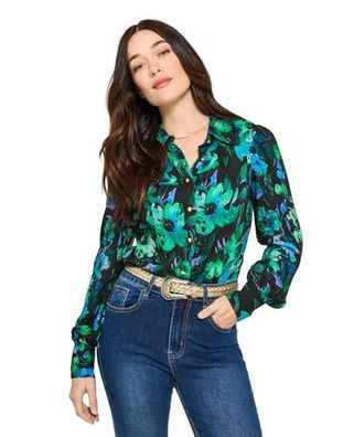 Joe Browns Vintage Floral Blouse, Bleu, 42 Femme