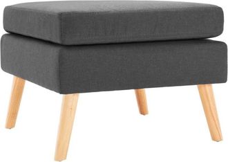 vidaXL Fu&szlig;hocker Dunkelgrau Stoff Vidaxl
