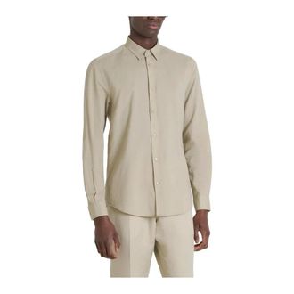 Antony Morato Beiges Leinenhemd f&uuml;r M&auml;nner - - Shirts - Herren - Beige - 2XL