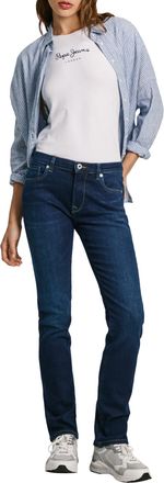 Pepe Jeans London Damen Slim Mw Pl204589 Jeans, Blau (Denim-cu1), 34W x 30L