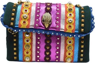 Kurt Geiger Hobo Bags - Turquoise And Purple Studded Handbag - Gr. unisize - in Rosa - f&uuml;r Damen