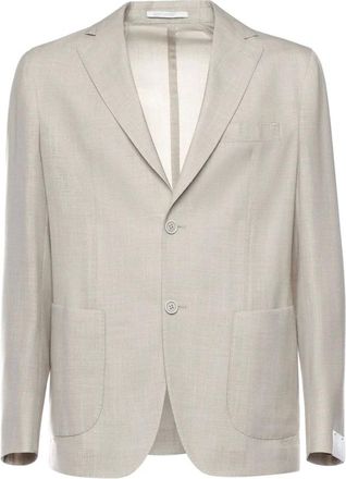 Eleventy Homme, Vestes, Beige, Taille: XL Single-Breasted Tailored Blazer