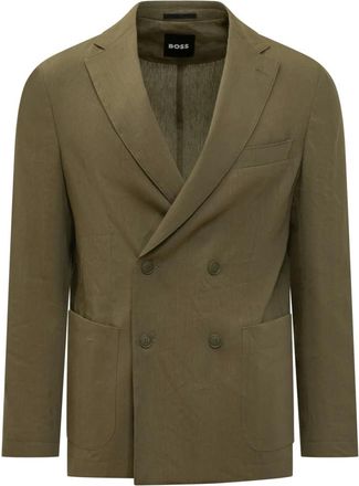 HUGO BOSS Homme, Vestes, Vert, Taille: XL P-Hanry Double-breasted Blazer