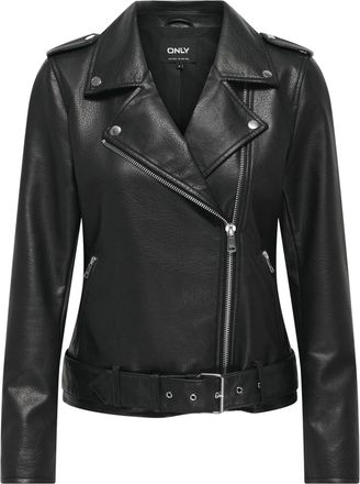 Only Onlmille Faux Leather Biker Jacket OTW