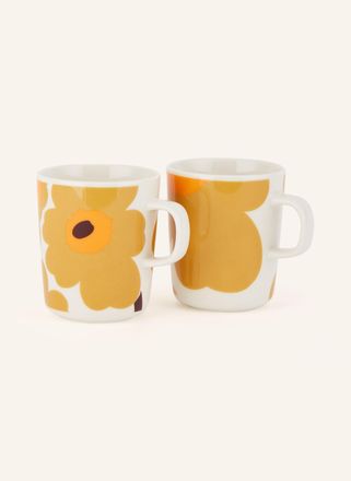 Marimekko 2er-Set Henkelbecher Unikko orange
