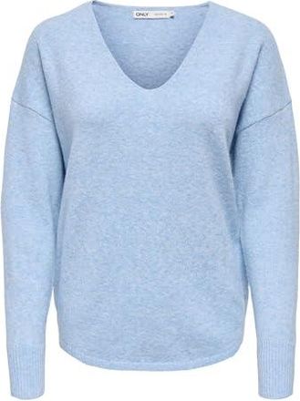 Only Only Onlrica Life L/S KNT Noos Pull &agrave; col en V, Little Boy Blue., XL