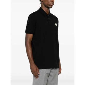 Moncler Cotton Piqu&eacute; Polo Shirt - Black