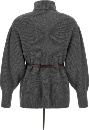 Brunello Cucinelli Virgin Wool Blend Cardigan - Grey