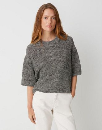 OPUS Strickpullover PAUDIE Loose mit Schimmer Effekt