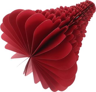 Garneck Weihnachtliche Honeycomb-deko Tisch-Weihnachtsbaum Aus Stabilem Papier Mehrschichtiges Design Rot Festliche Party-Kunst F&uuml;r Fenster Hotel Und Tisch Ch