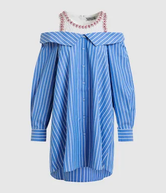 Essentiel Robe Courte Jori Bleu Blanc