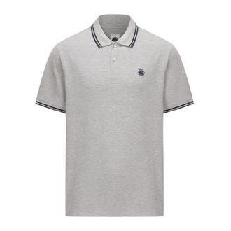 Pretty Green Barton Poloshirt f&uuml;r Herren, kurz&auml;rmlig (Grau meliert meliert)