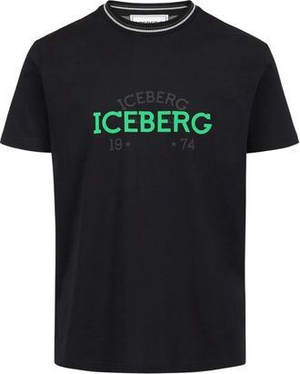 Iceberg Homme, Tops, Noir, Taille: 3XL T-shirt slim-fit