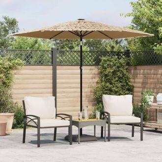 vidaXL Vidaxl - Parasol de jardin avec m&acirc;t en acier marron 268x268x226 cm