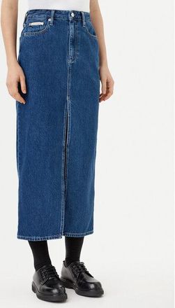 Calvin Klein Jeans Jeansrock J20J224531 Dunkelblau Straight Fit