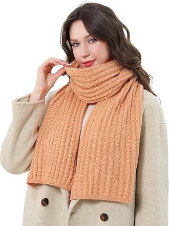 DonDon &eacute;charpe femme hiver foulard femme &eacute;charpe en laine ch&acirc;le femme - Couleur saumon