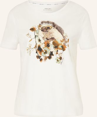 Marc Cain T-Shirt Mit Schmucksteinen Und Pailletten weiss