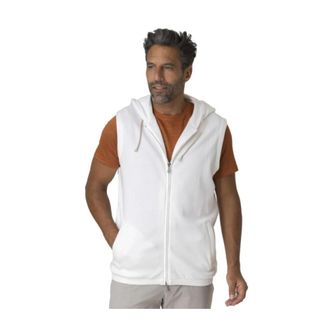 Eleventy &Auml;rmelloser Hoodie - - Jackets - Herren - Wei&szlig; - XL