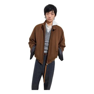 Bottega Veneta Blouson bross&eacute; coupe d&eacute;contract&eacute;e - Homme - Vestes - Brun - Taille: M