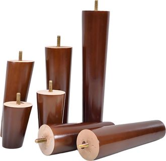 Generic 4 STK Gerade/Schr&auml;ge Kegel Sofabeine Im Mid-Century-Stil Aus Holz F&uuml;r DIY-M&ouml;belf&uuml;&szlig;e, Ersatzbeine F&uuml;r Architekturm&ouml;bel(Walnut-a,40cm/15.7in)