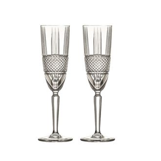Cristalica Sektkelch Champagnerglas Brillante Retro Nostalgie 190 ml (2er Set)